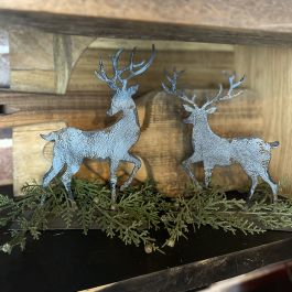 Tabletop Weathered Metal Deer One of Each | Antique Farmhouse