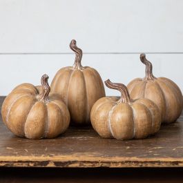 Timeless Tan Tabletop Pumpk One of Each | Antique Farmhouse