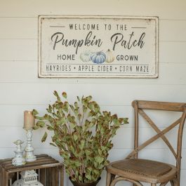 Welcome To The Pumpkin Patch Rustic Metal Wall Sign | Antique Farmhouse