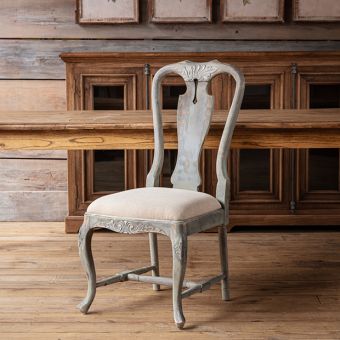 Distressed French Blue Dining Chair Set of 2 | Antique Farmhouse