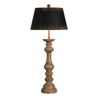 Rustic Farmhouse Turned Base Table Lamp | Antique Farmhouse