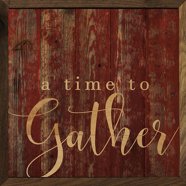 Time To Gather Rustic Framed Wall Art | Antique Farmhouse
