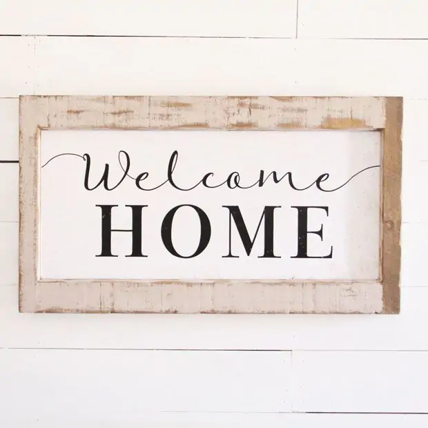 wooden sign home