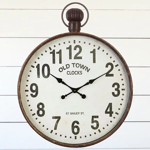 rustic metal wall clocks