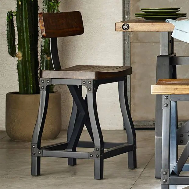 rustic counter stools