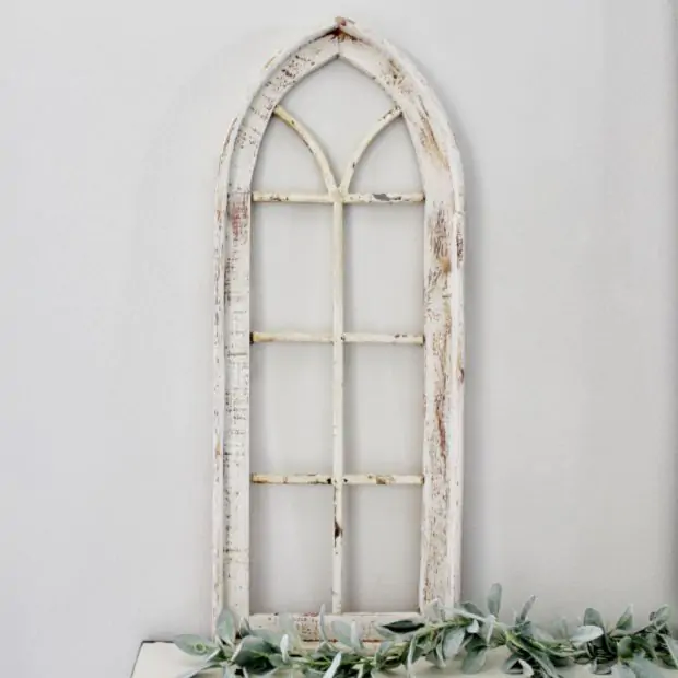 antique white window frame