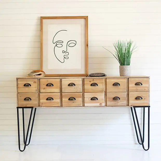 Modern farmhouse console table with drawers store