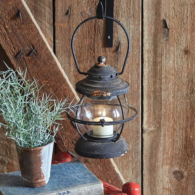 old time candle lantern