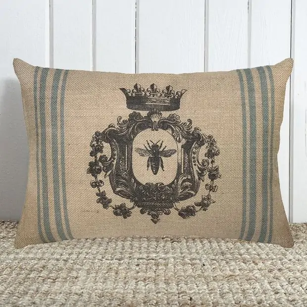 burlap cushion