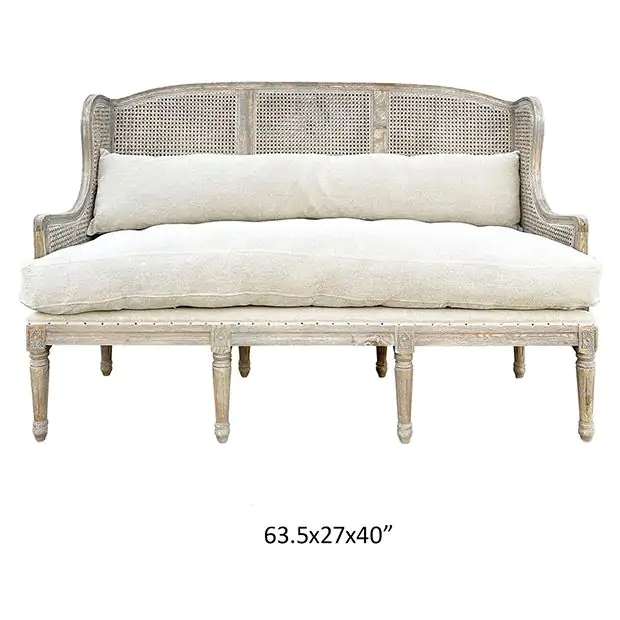 Cane settee store