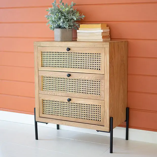 Cane front nightstand store