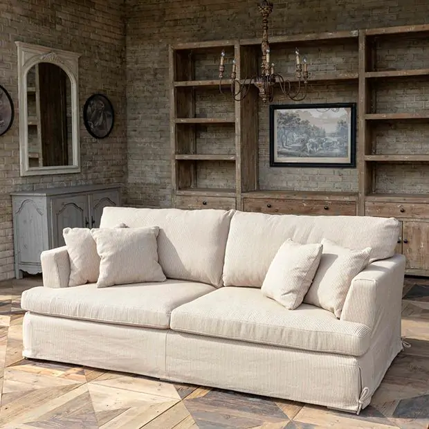 Farmhouse white couch store