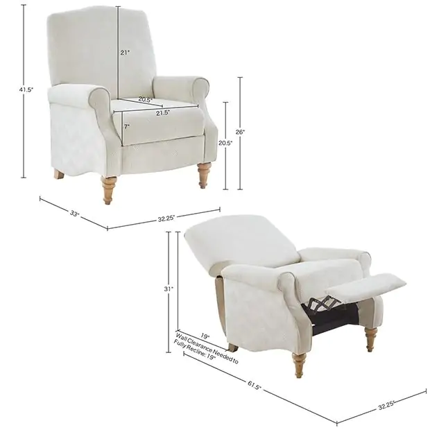 Classic Upscale Recliner Antique Farmhouse