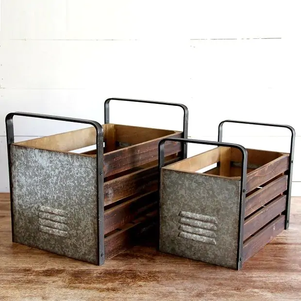 Wooden Milk Crate Table