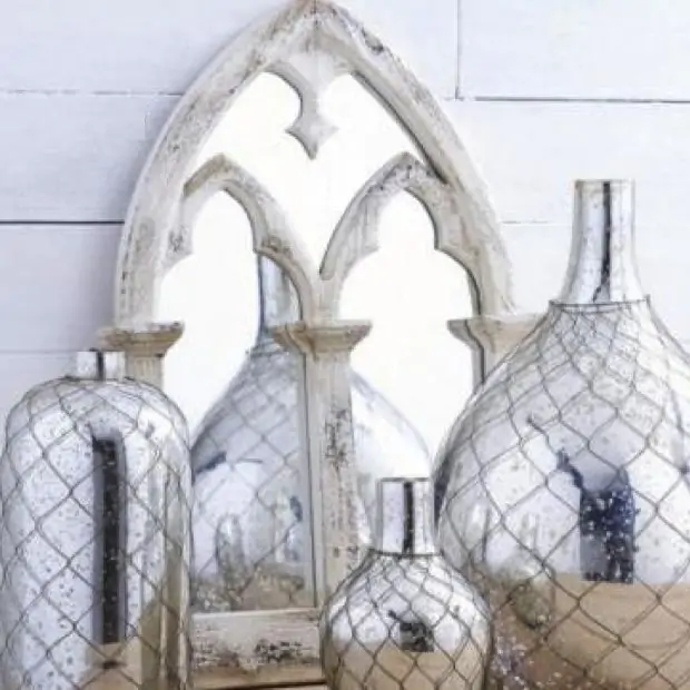 white window arch mirror