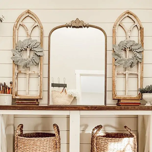arched window frame decor