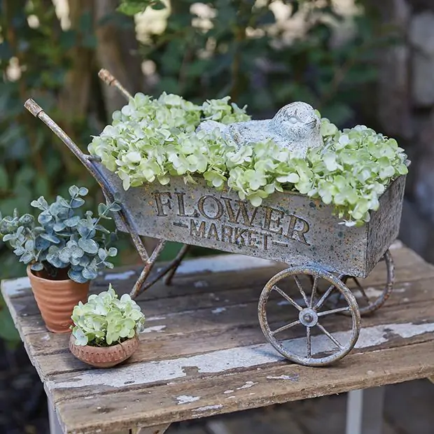 flower wheelbarrow