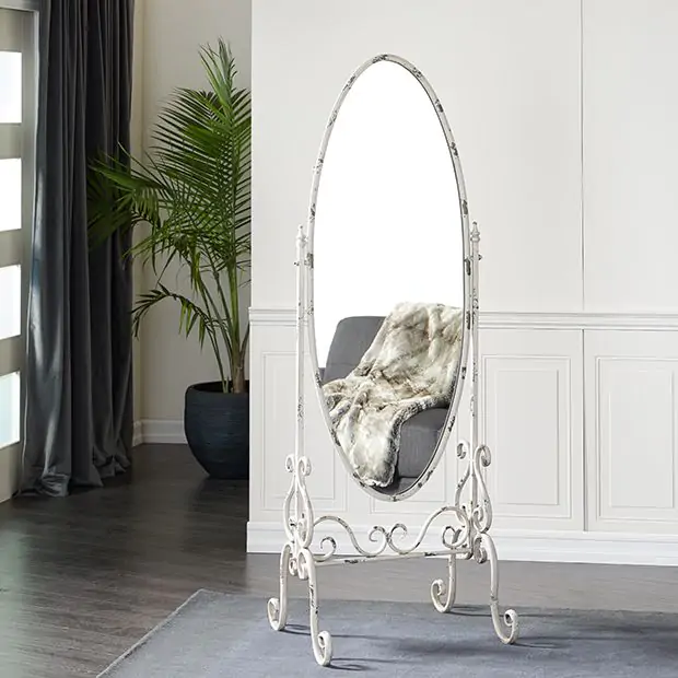 oval standing mirror