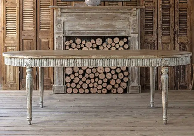 French country oval dining table store