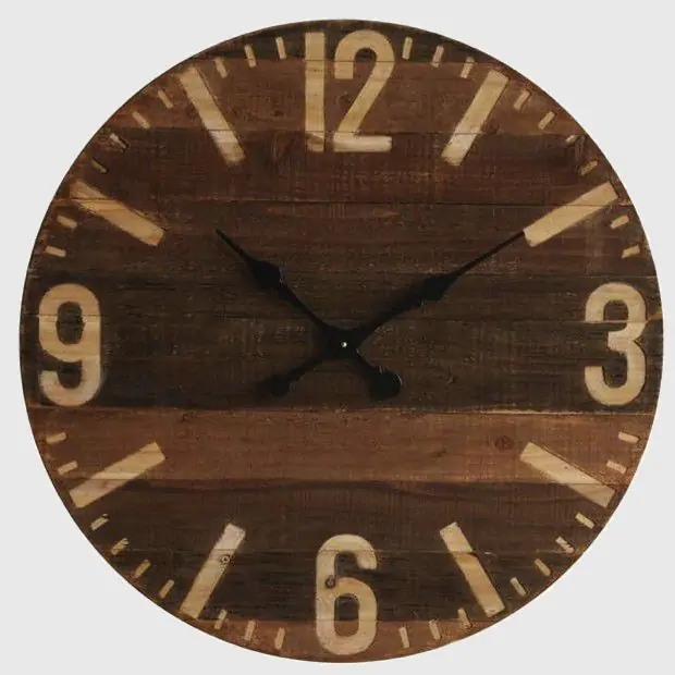 rustic wood wall clock
