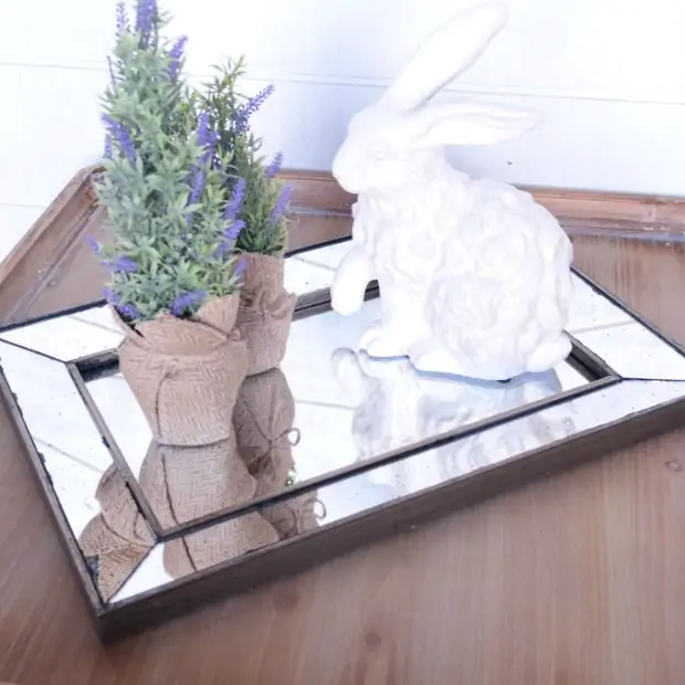 mirrored table tray