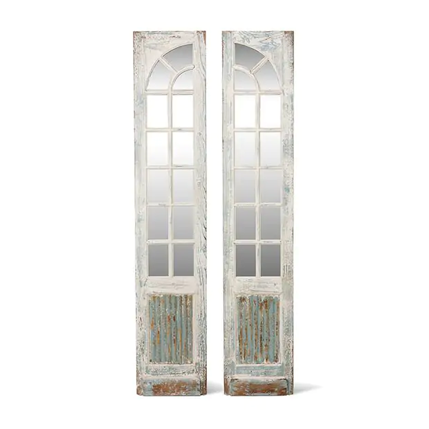 white shutter mirror