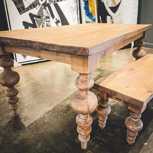 Modern Farmhouse Distressed Pine Dining Table Antique Farmhouse