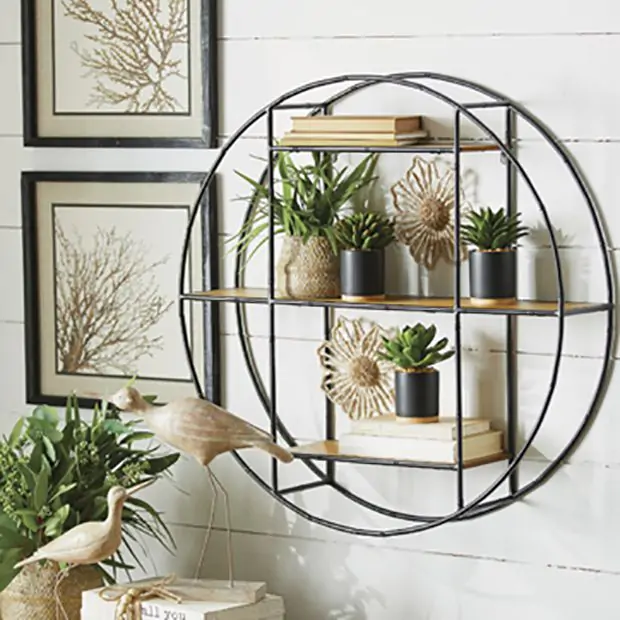 circular wall shelf
