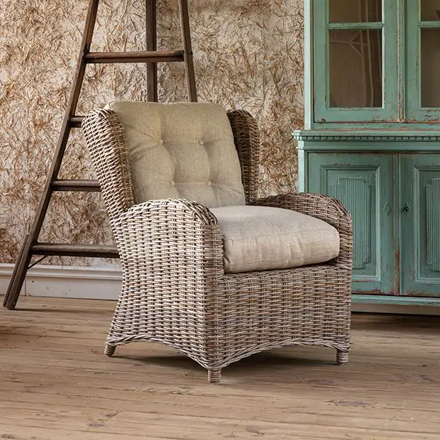 Natural rattan armchair store
