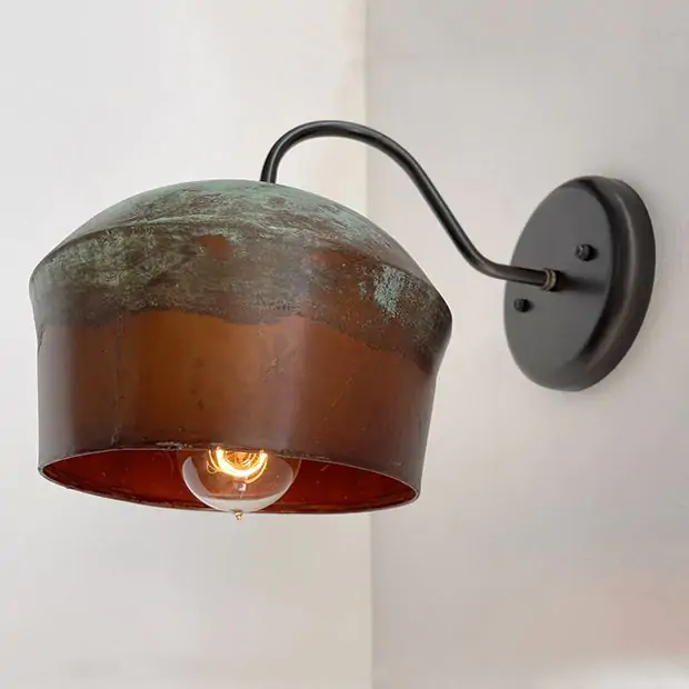 rustic copper wall lights