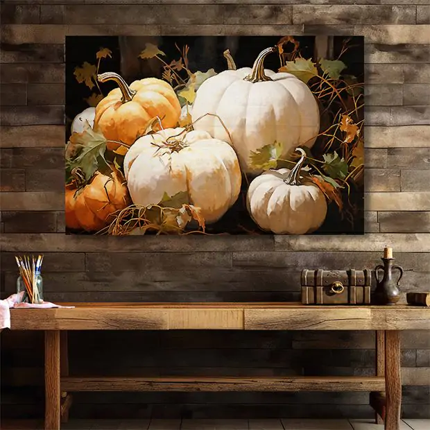 fall pumpkin canvas
