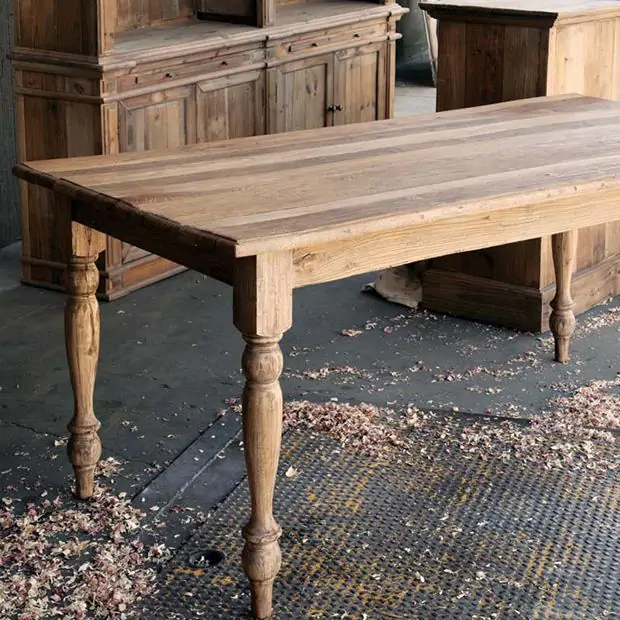 rustic elm dining table