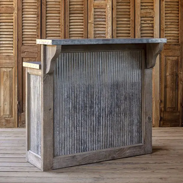 Corrugated Metal Bar Counter