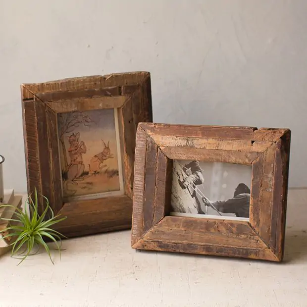 rustic photo frame set