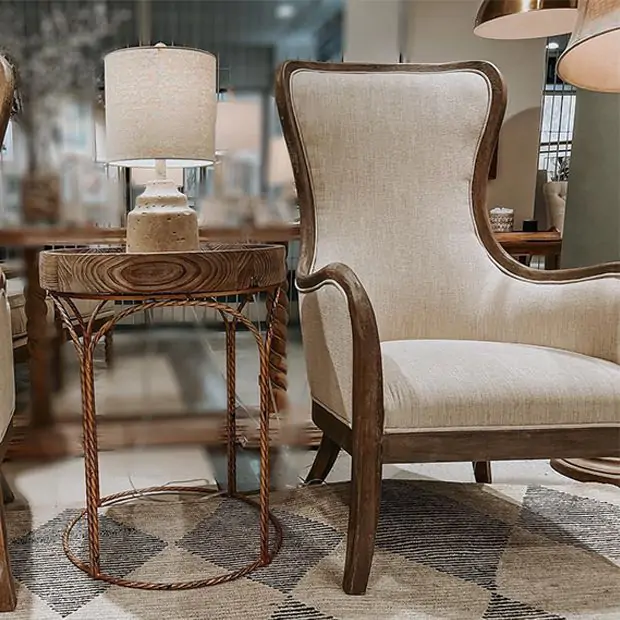 Antique high back chair store