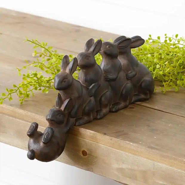shelf sitting rabbit