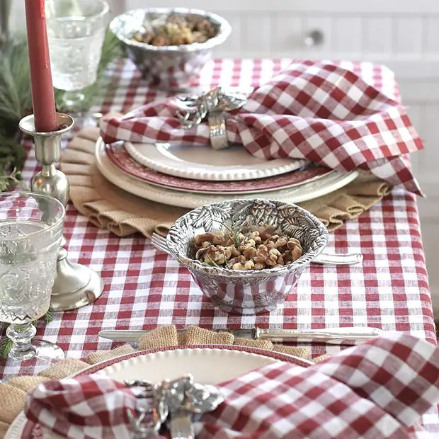 red check tablecloth