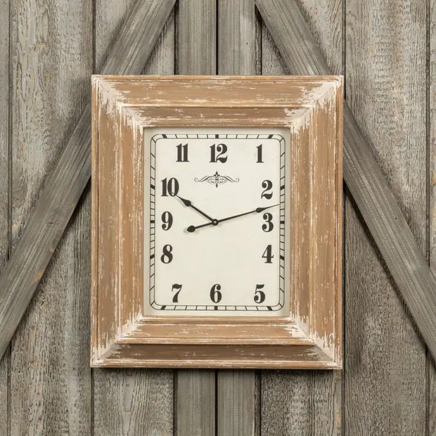 rustic square wall clocks