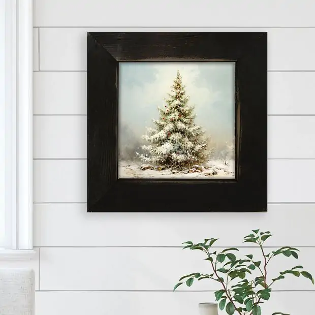 winter tree framed art