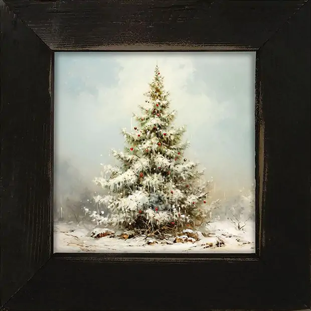 winter tree framed art