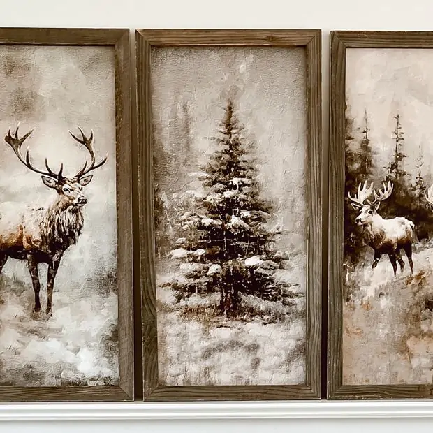 winter framed canvas