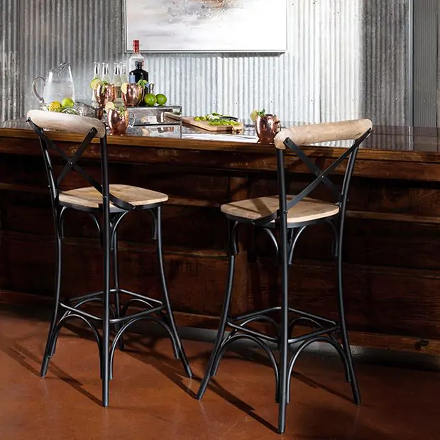 dining room stools with backs