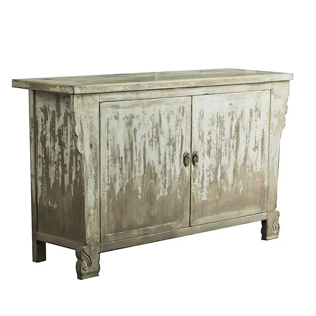whitewashed sideboard