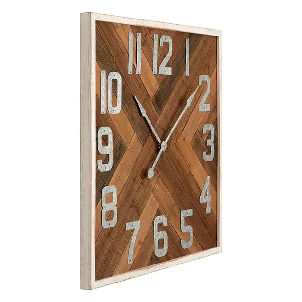 rustic square wall clocks