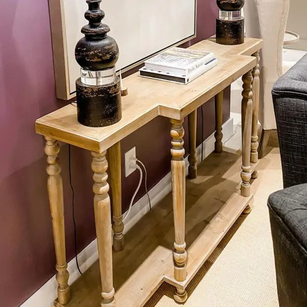 traditional console table