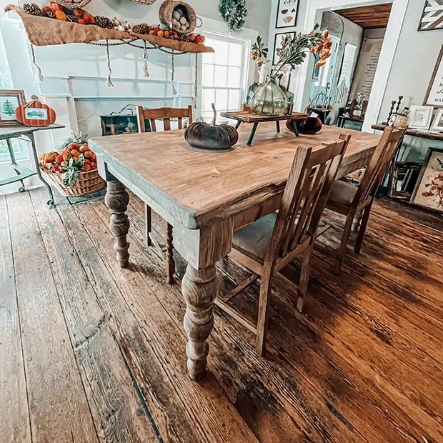 antique farm table