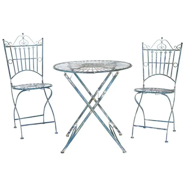 Safavieh Belen Bistro Set Antique Blue
