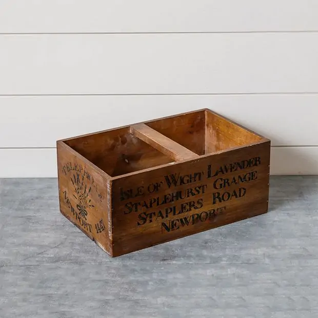 Divided wooden box store