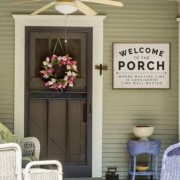 Farmhouse Porch Sign Follow The Yellow Brick Home Welcoming