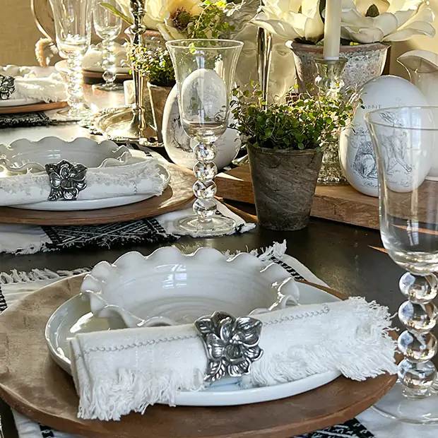 Magnolia napkin rings store